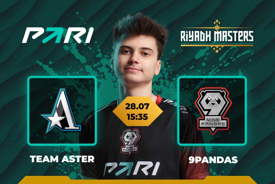 Клиент PARI поставил 1 000 000 рублей на матч Aster с 9Pandas на Riyadh Masters 2023 — 28 июля 2023