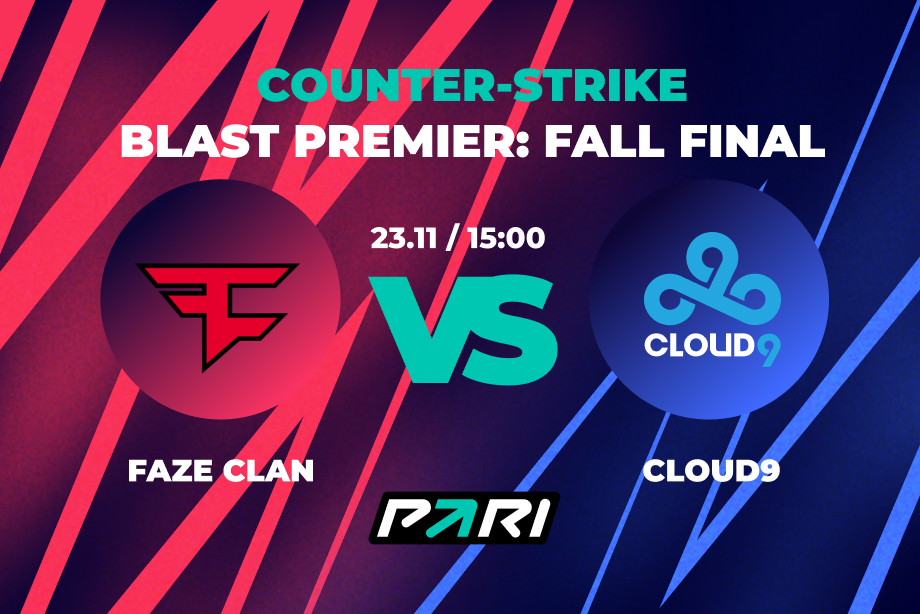 Клиент PARI поставил 500 000 рублей на FaZe против Cloud9 на BLAST Premier: Fall Final 2023 по ...